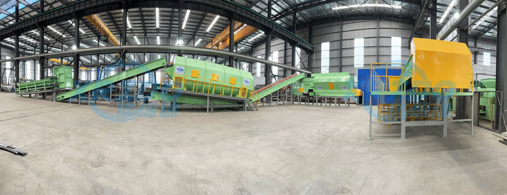 Garbage sorting machine installation site